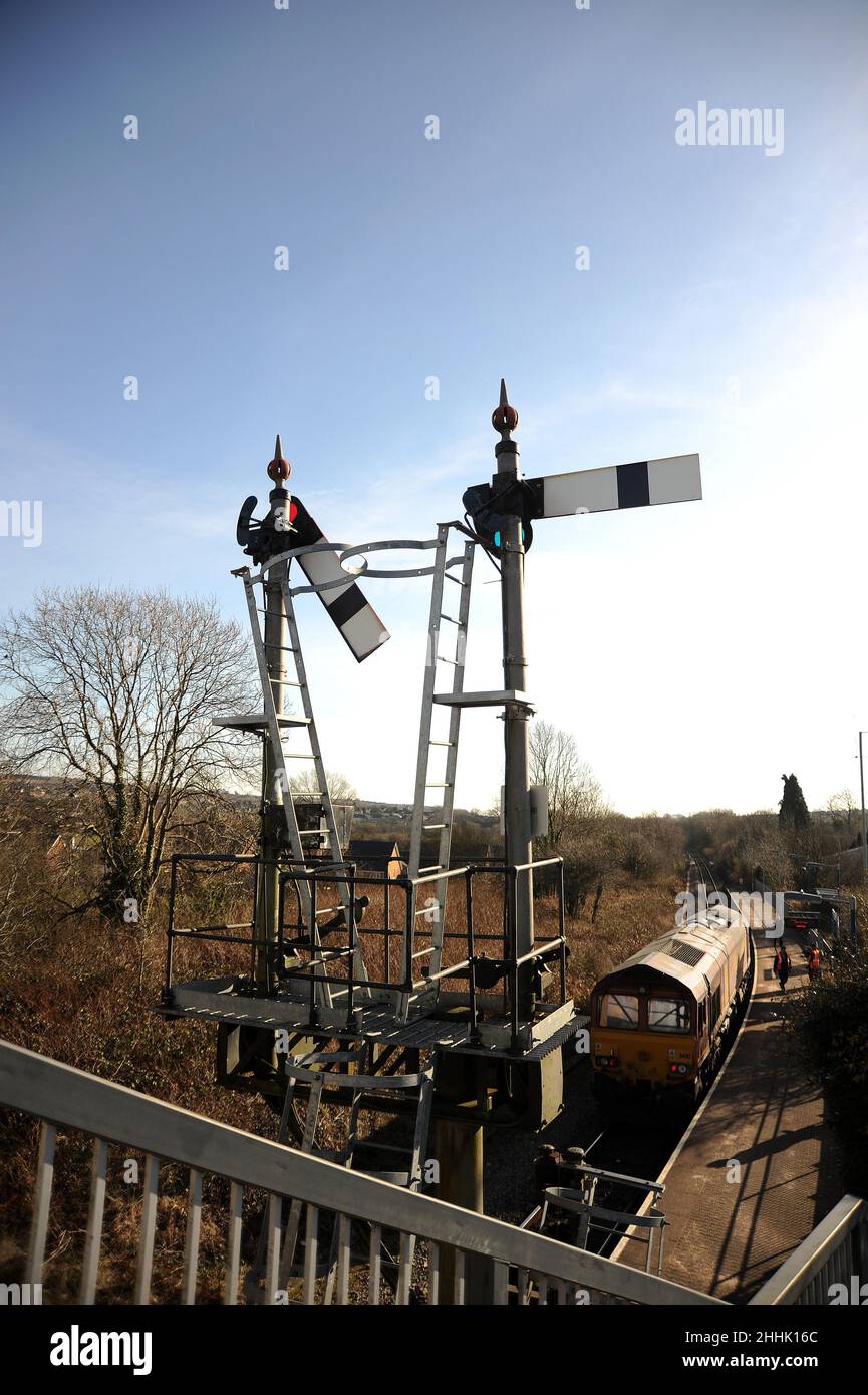 "66115" running round its train at Tondu during an engineering ...