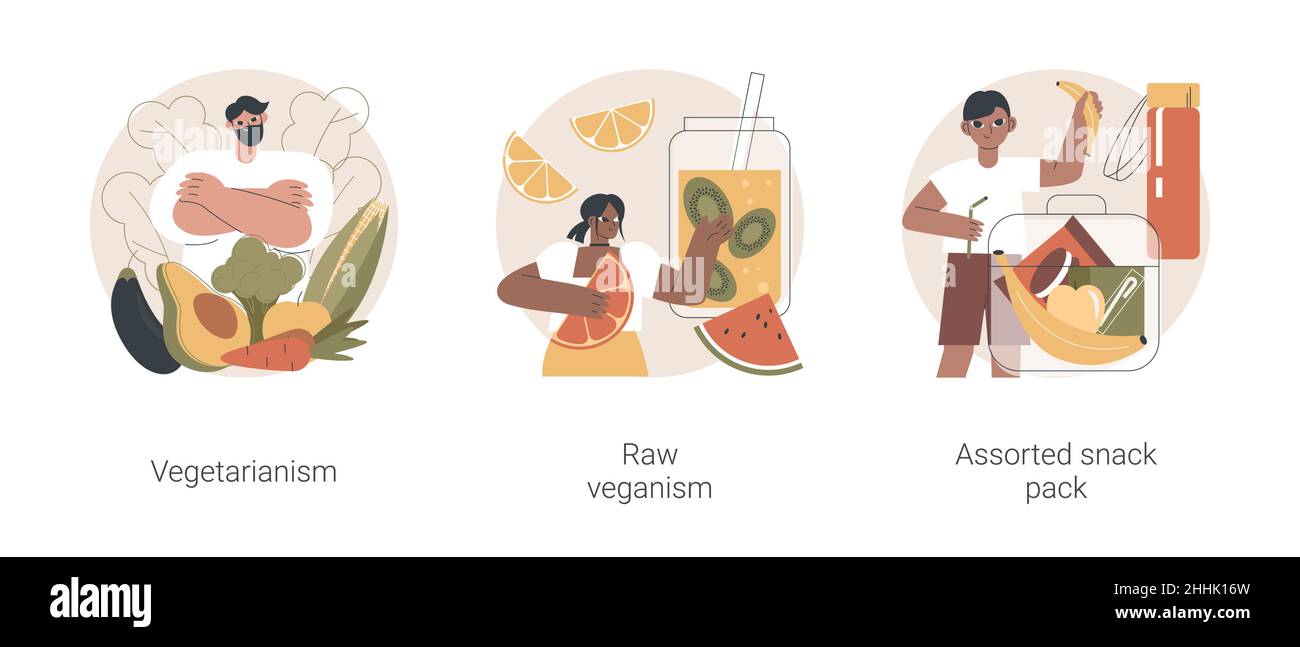 Organic food diet abstract concept vector illustrations Stock Vector ...