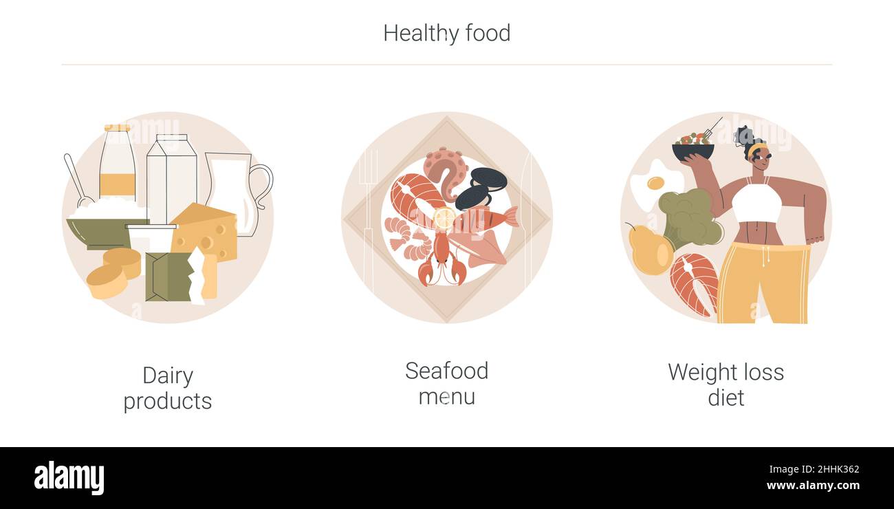 Healthy food abstract concept vector illustrations Stock Vector Image ...