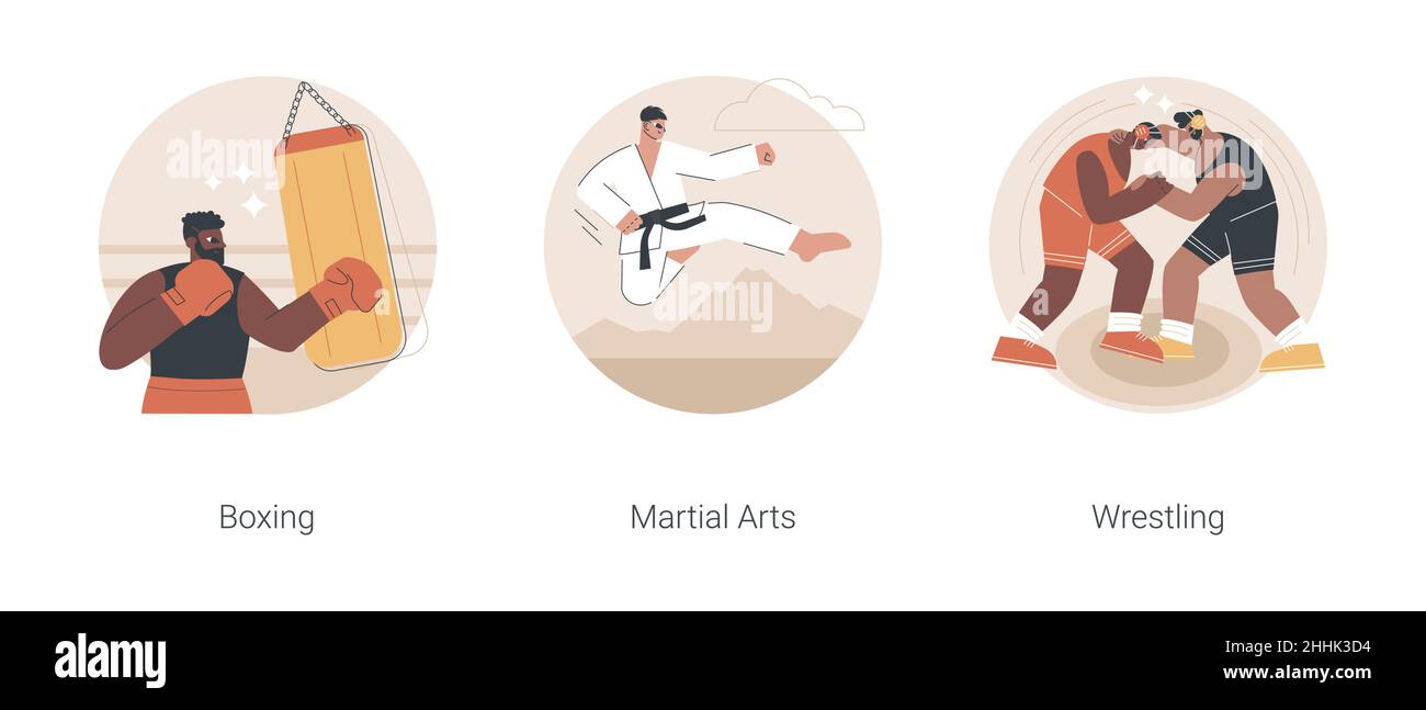 Combat sport abstract concept vector illustrations Stock Vector Image ...