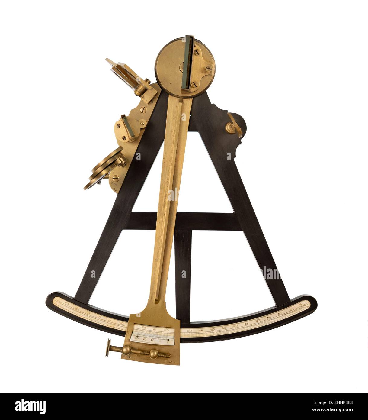 Studio shot of navigational octant against white background Stock Photo ...