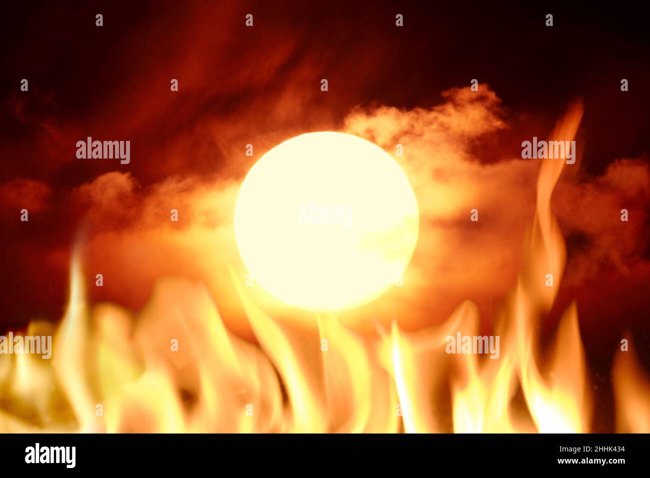 Sun in flames Stock Photo - Alamy