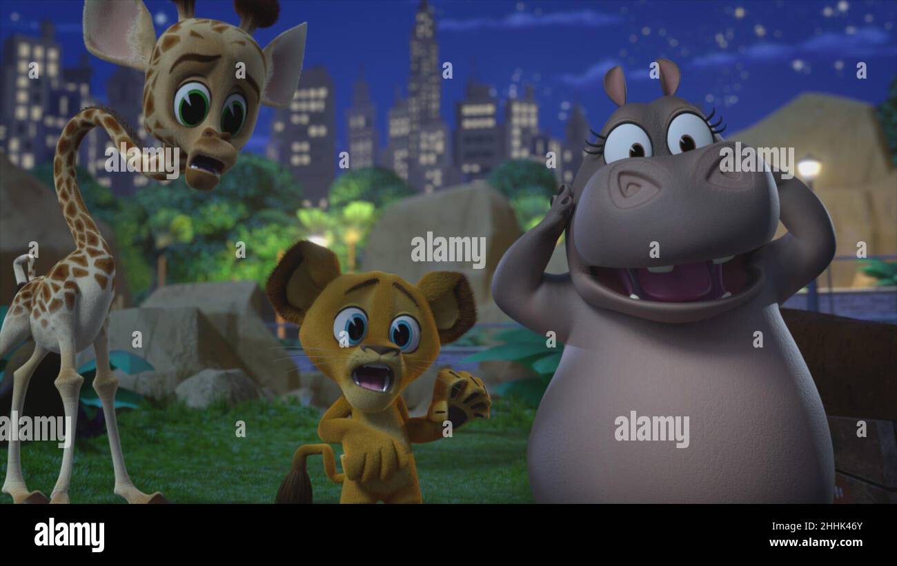 MADAGASCAR: A LITTLE WILD, from left: Melman (voice: Luke Lowe), Alex ...