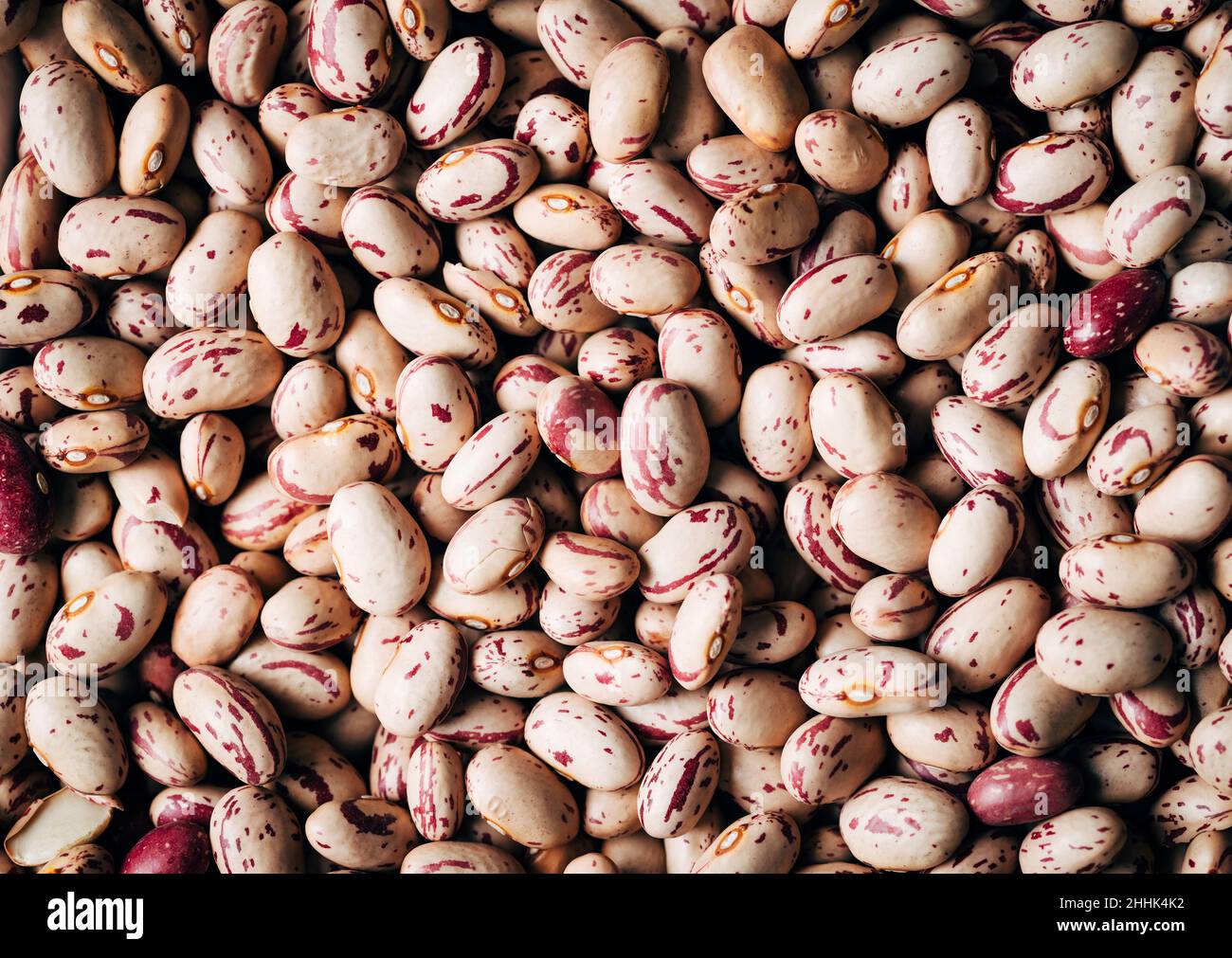 Top view full frame background of healthy dried uncooked white bean ...