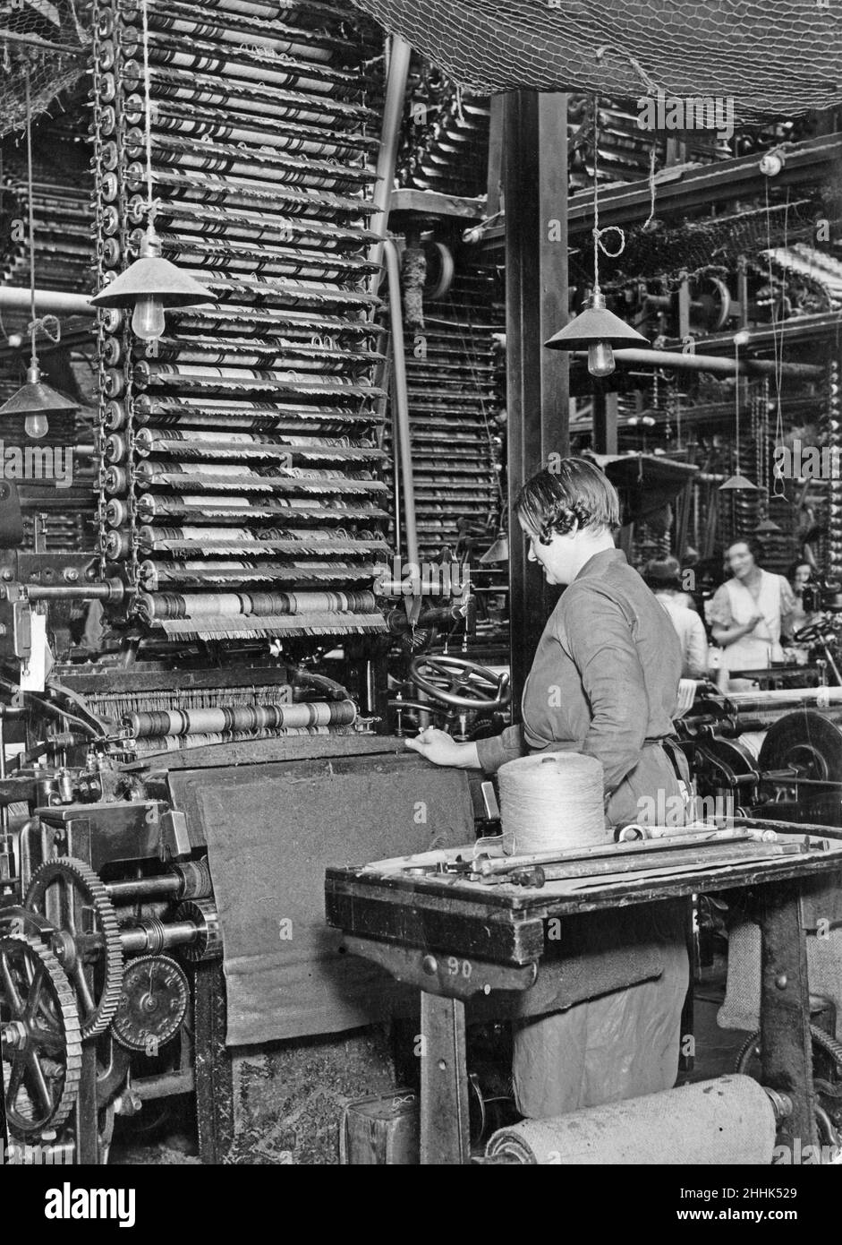 Carpet Traders Limited, Kidderminster. A woman worker seen here ...
