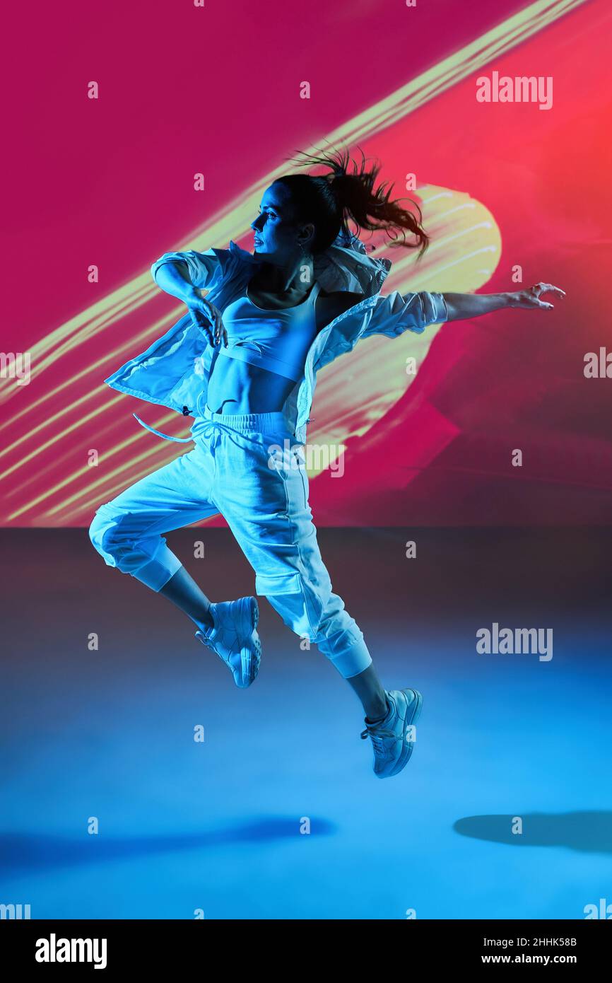 Happy artist dancing freestyle hi-res stock photography and images - Alamy