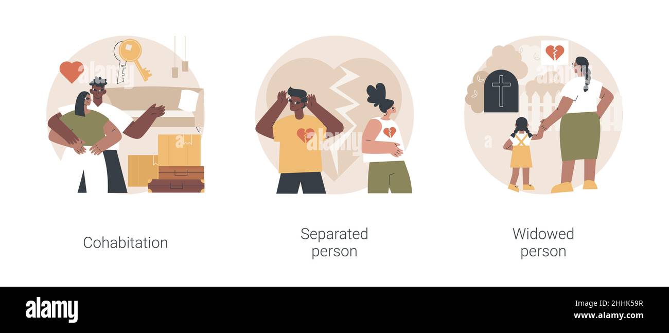 Living together abstract concept vector illustrations Stock Vector ...