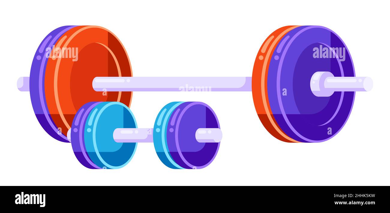 Illustration of dumbbell barbell and fitness equipment. Sport and ...