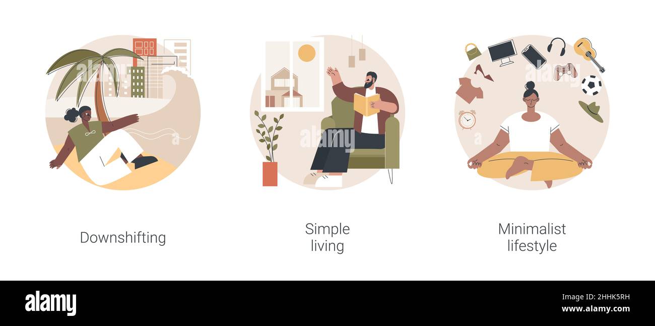 Voluntary lifestyle abstract concept vector illustrations Stock Vector ...