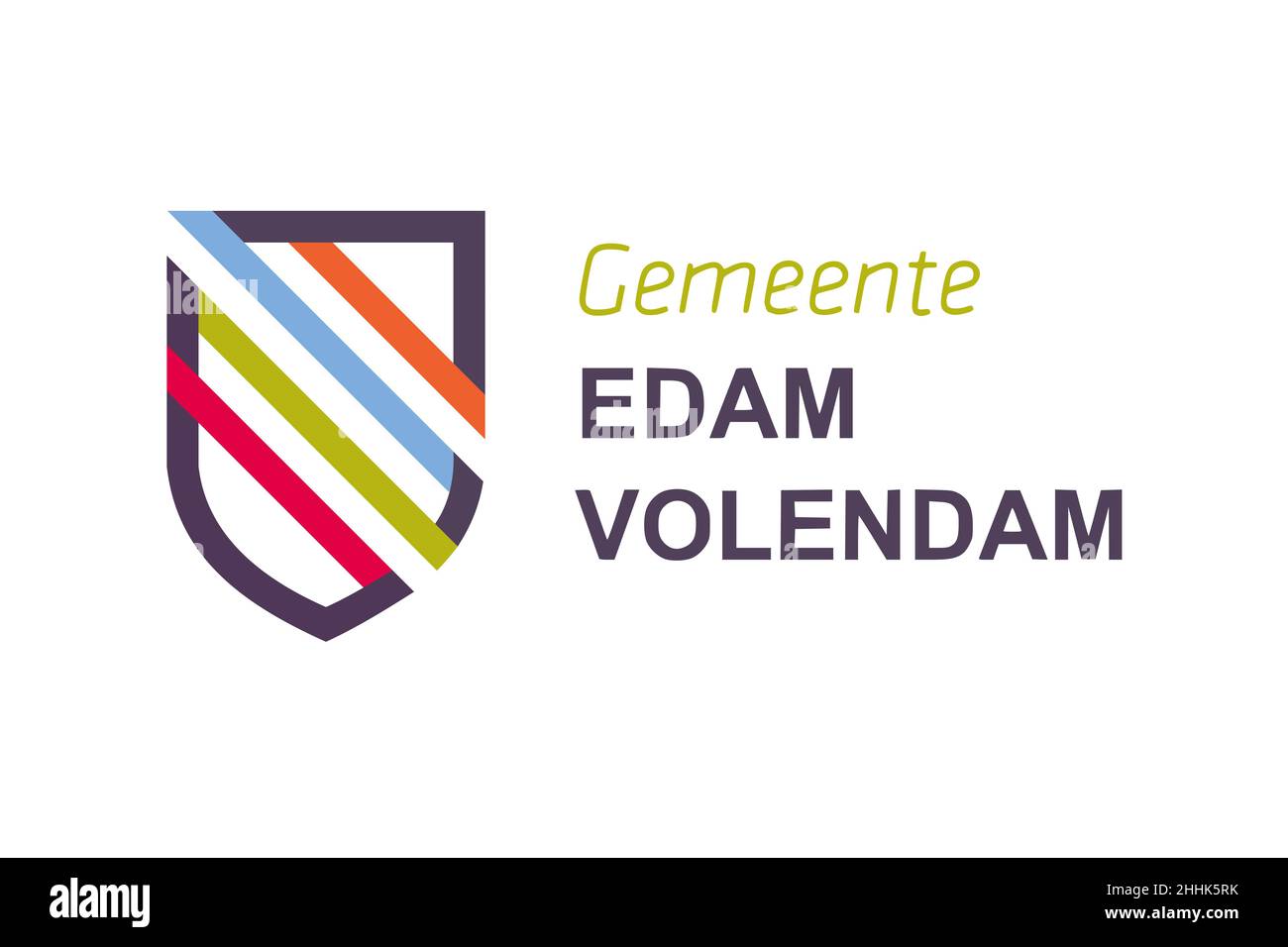 Top view of flag Gemeente edam-volendam, Netherlands. Dutch patriot and ...