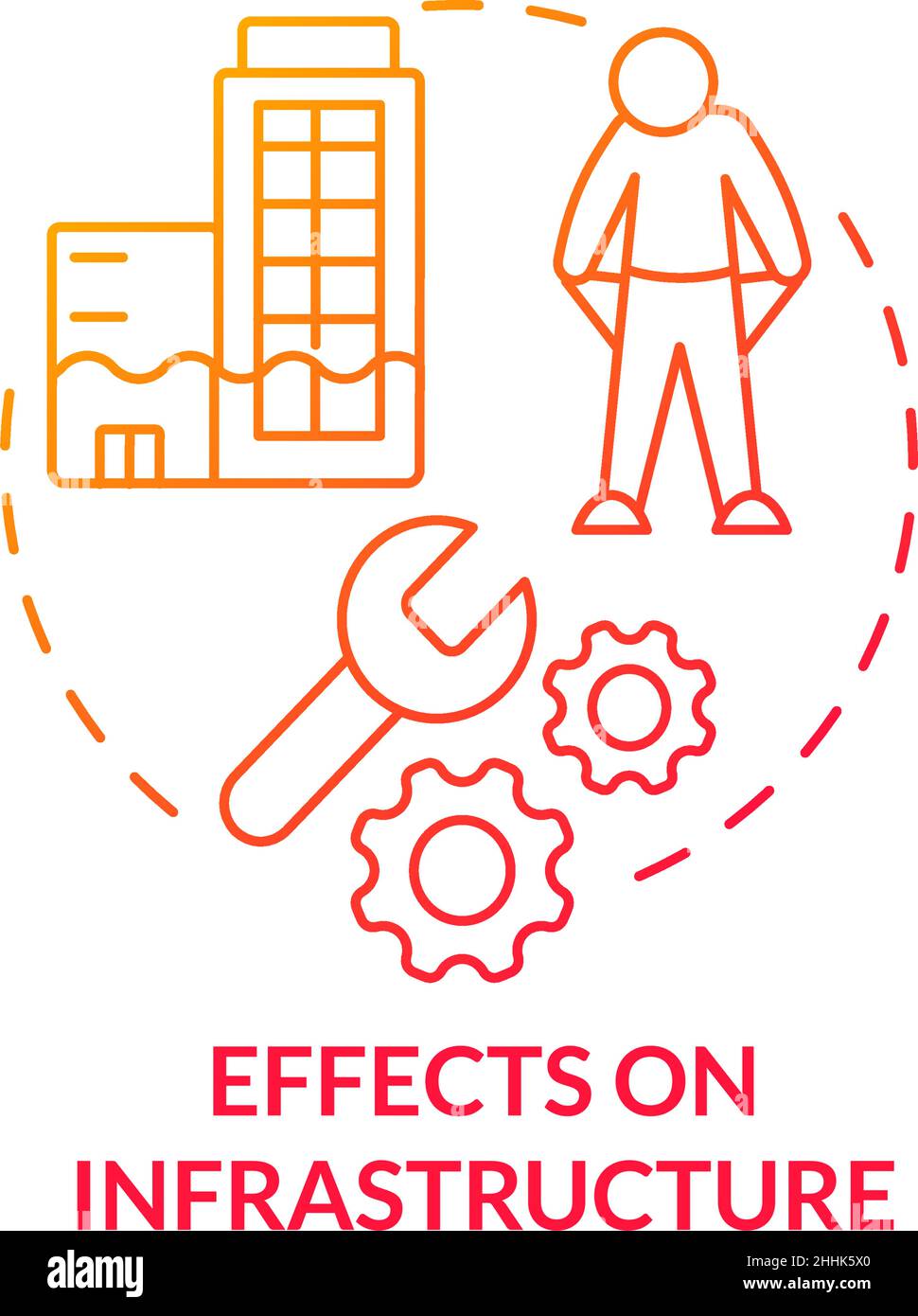 Effects on infrastructure red gradient concept icon Stock Vector Image ... Effects on infrastructure red gradient concept icon Stock Vector Image ...