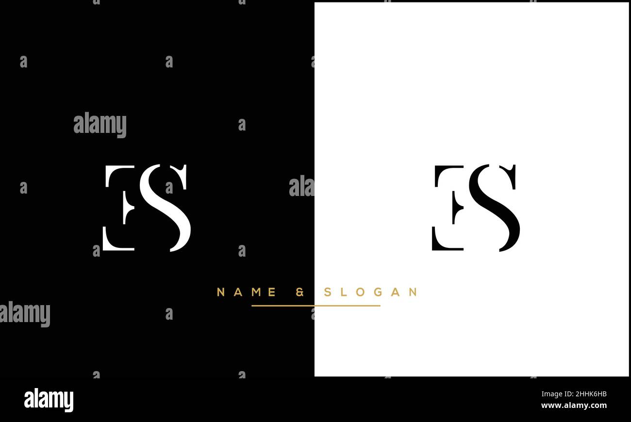 ES, SE Abstract Letters Logo MONOGRAM Stock Vector Image & Art - Alamy