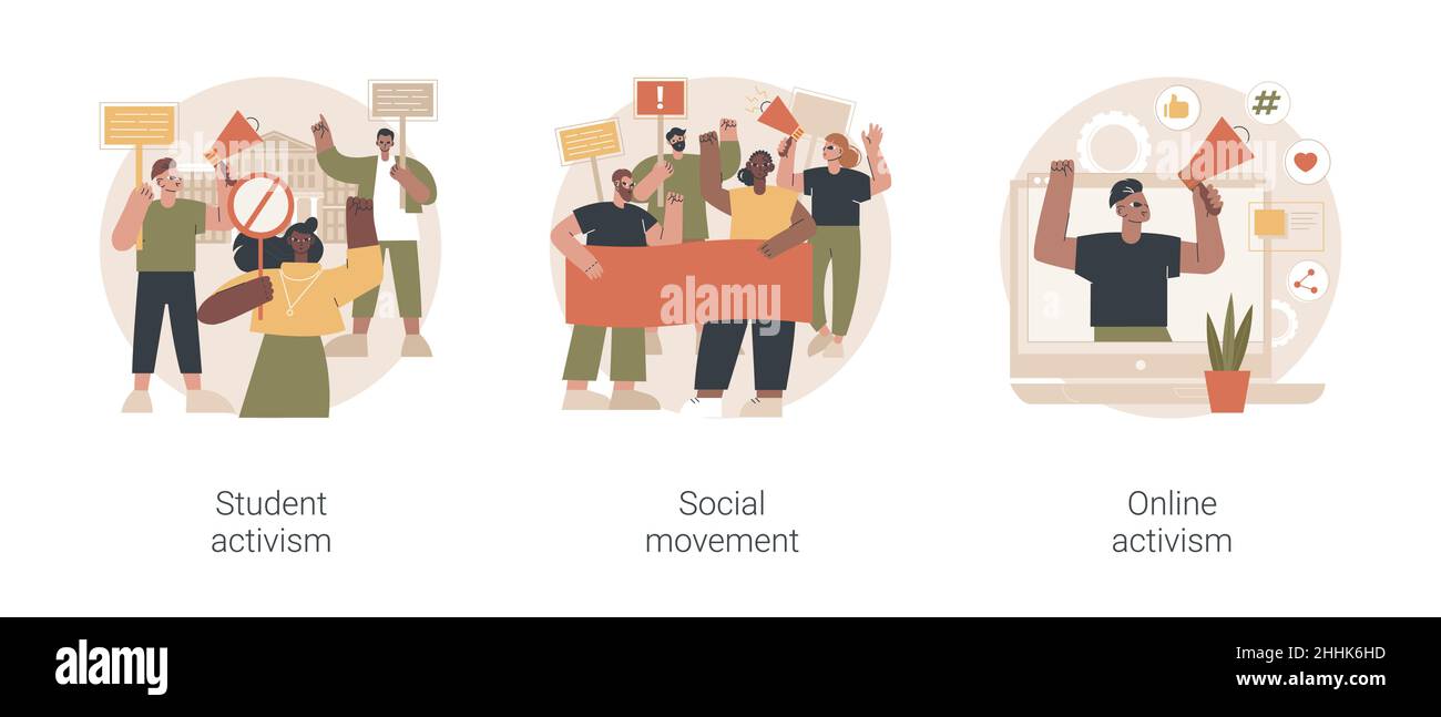 Political and social change abstract concept vector illustrations Stock ...