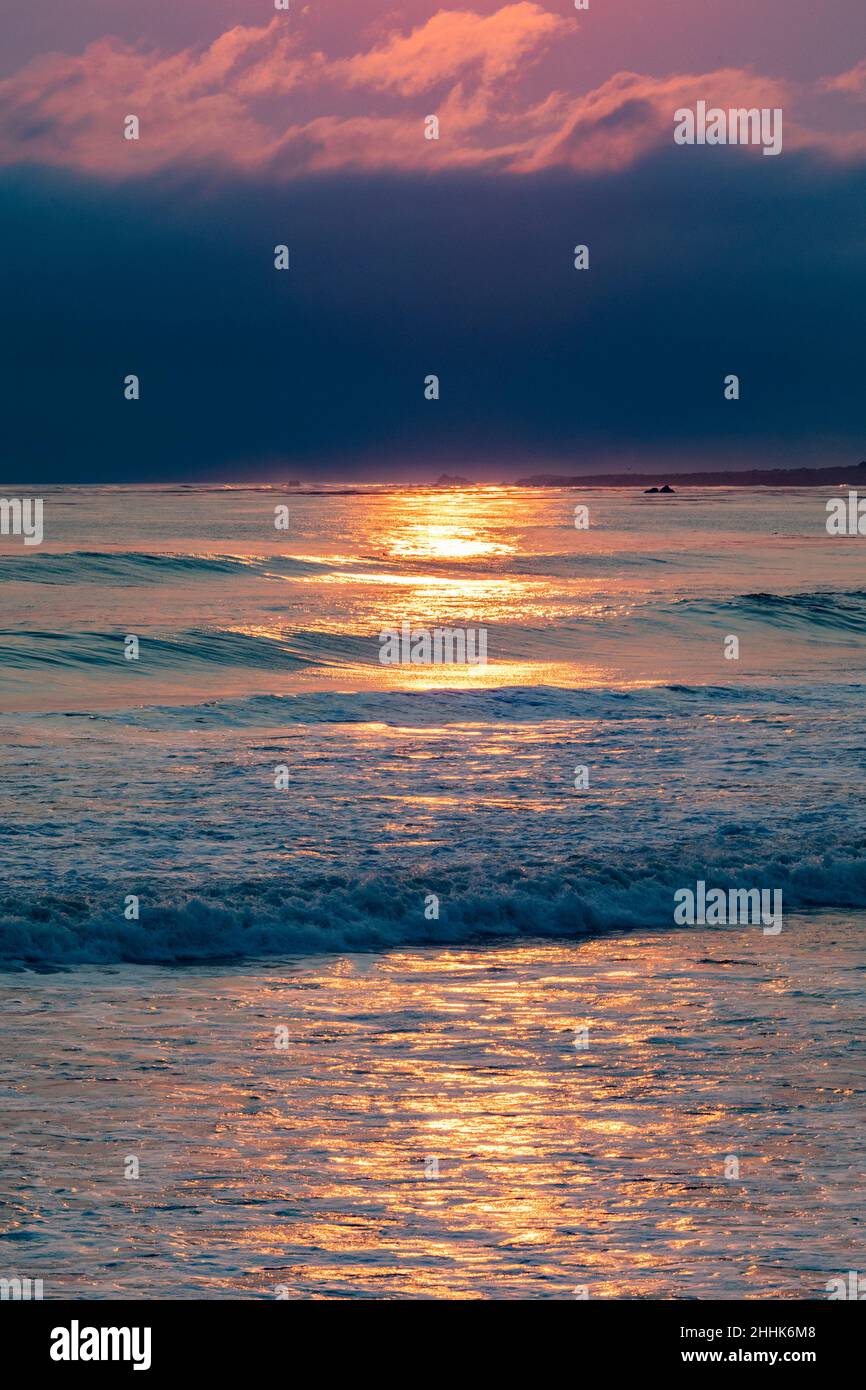 Sunset above sea Stock Photo - Alamy