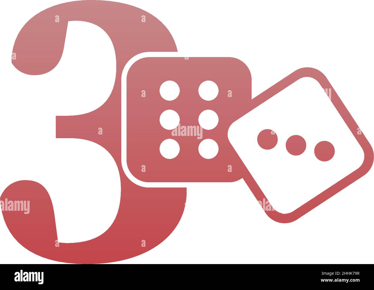 Number 3 dice Stock Vector Images - Alamy