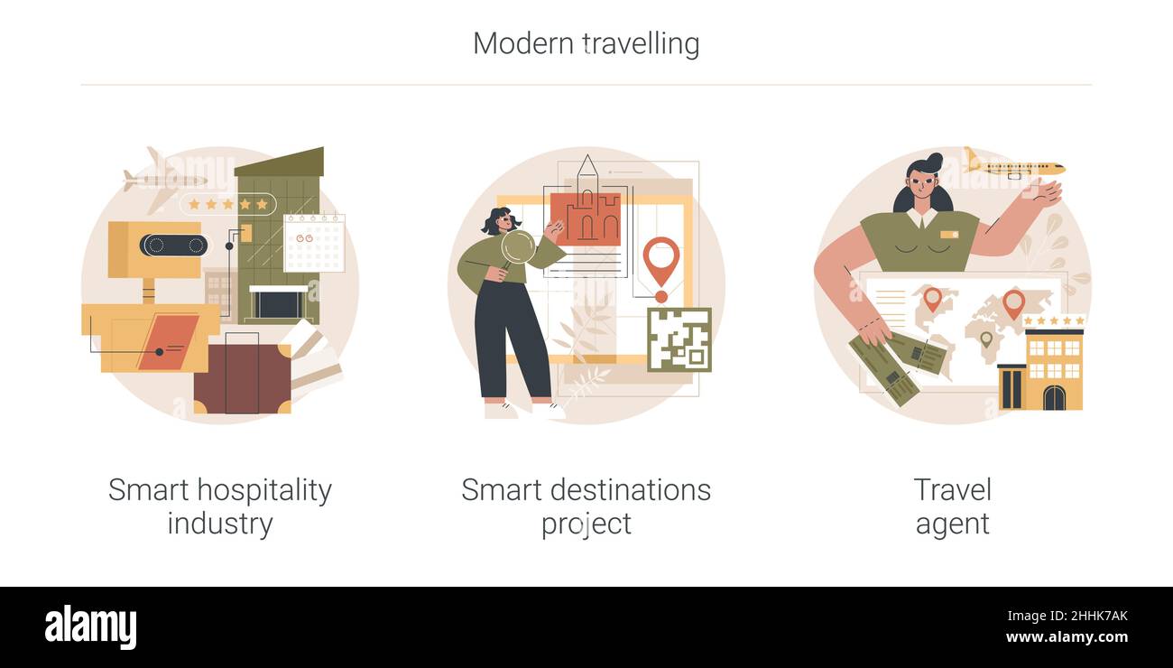 Modern travelling abstract concept vector illustrations Stock Vector ...