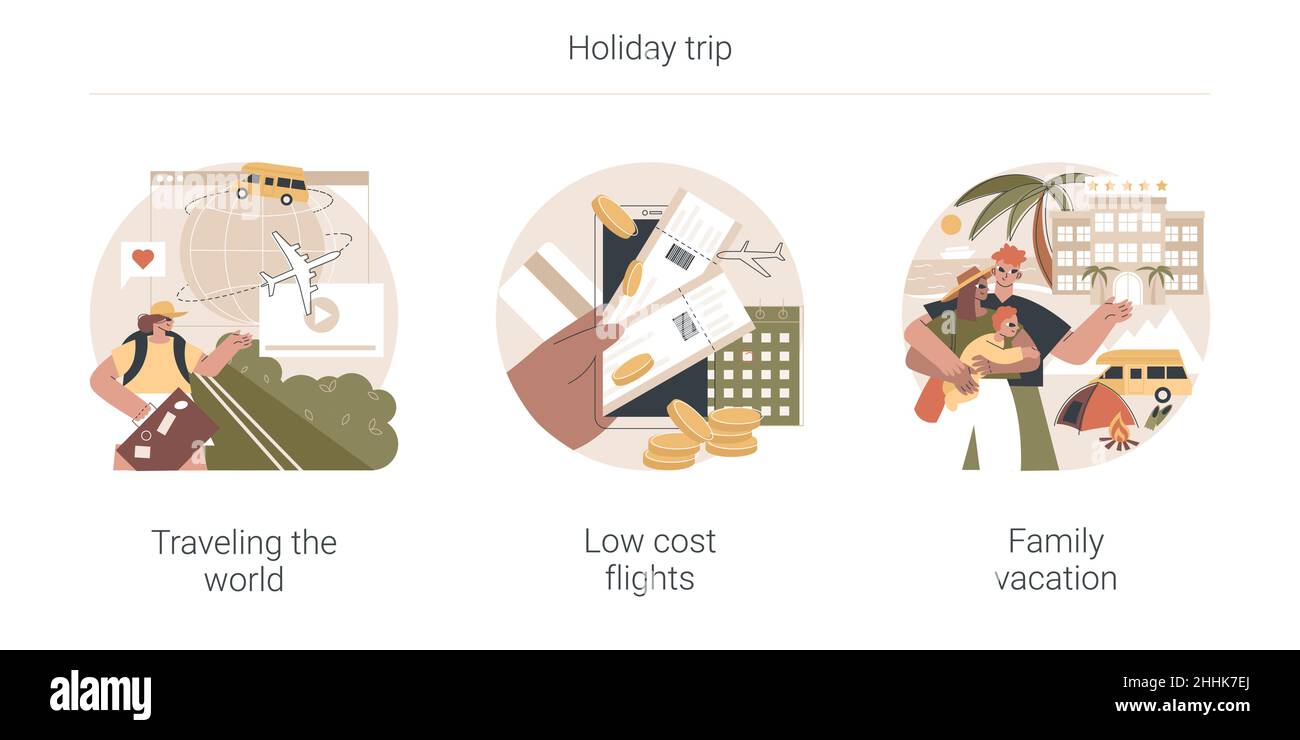 Holiday trip abstract concept vector illustrations Stock Vector Image ...