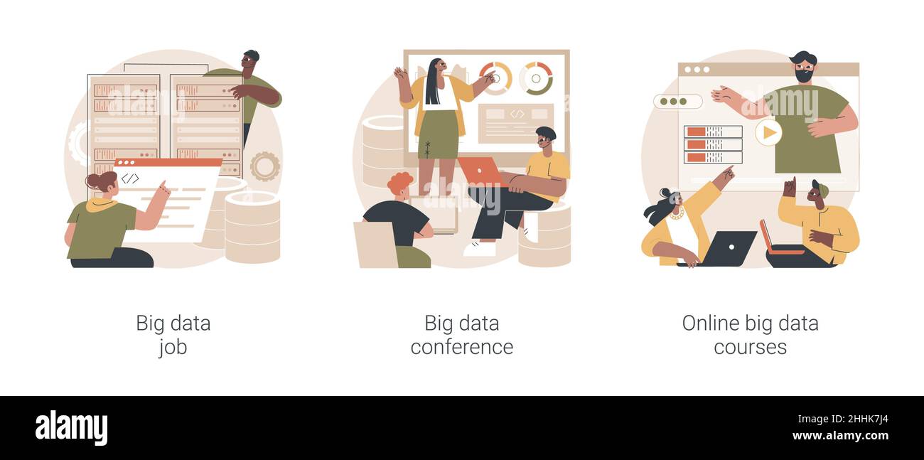 Information technology career abstract concept vector illustrations ...