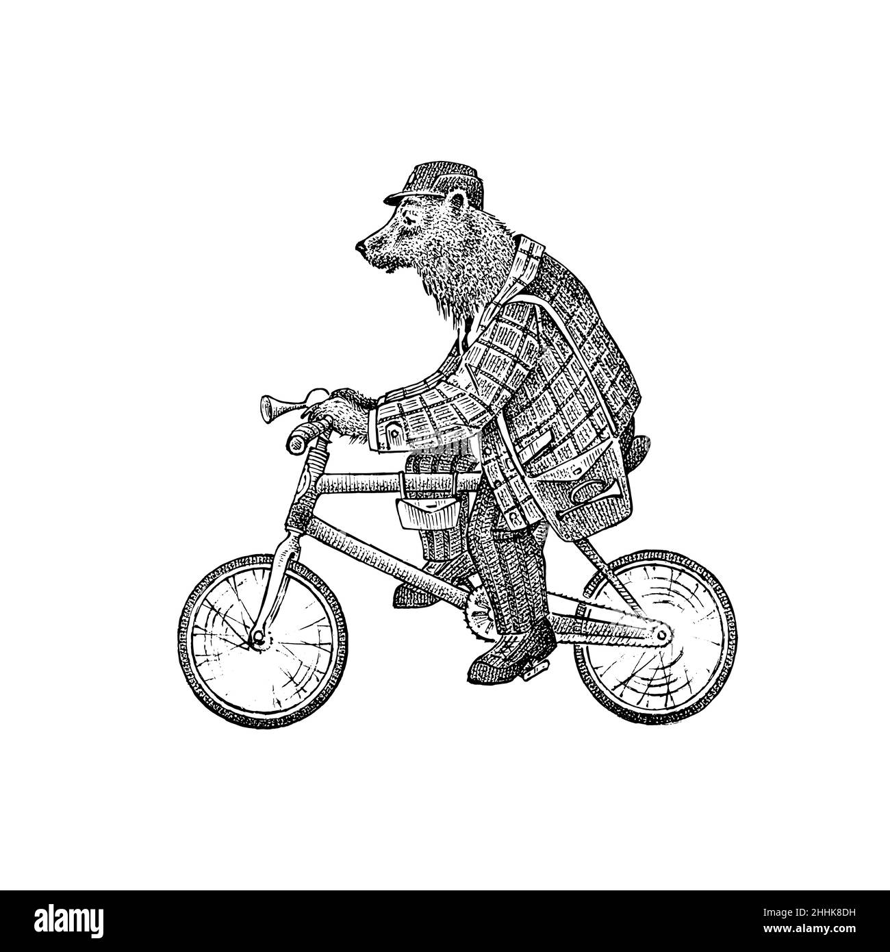 Cartoon boy with cap Black and White Stock Photos & Images - Alamy