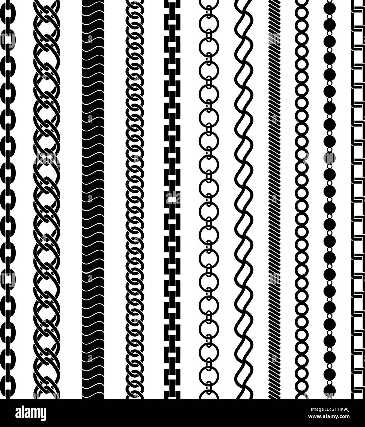 Set of black vertical chains, vector illustration Stock Vector Image ...