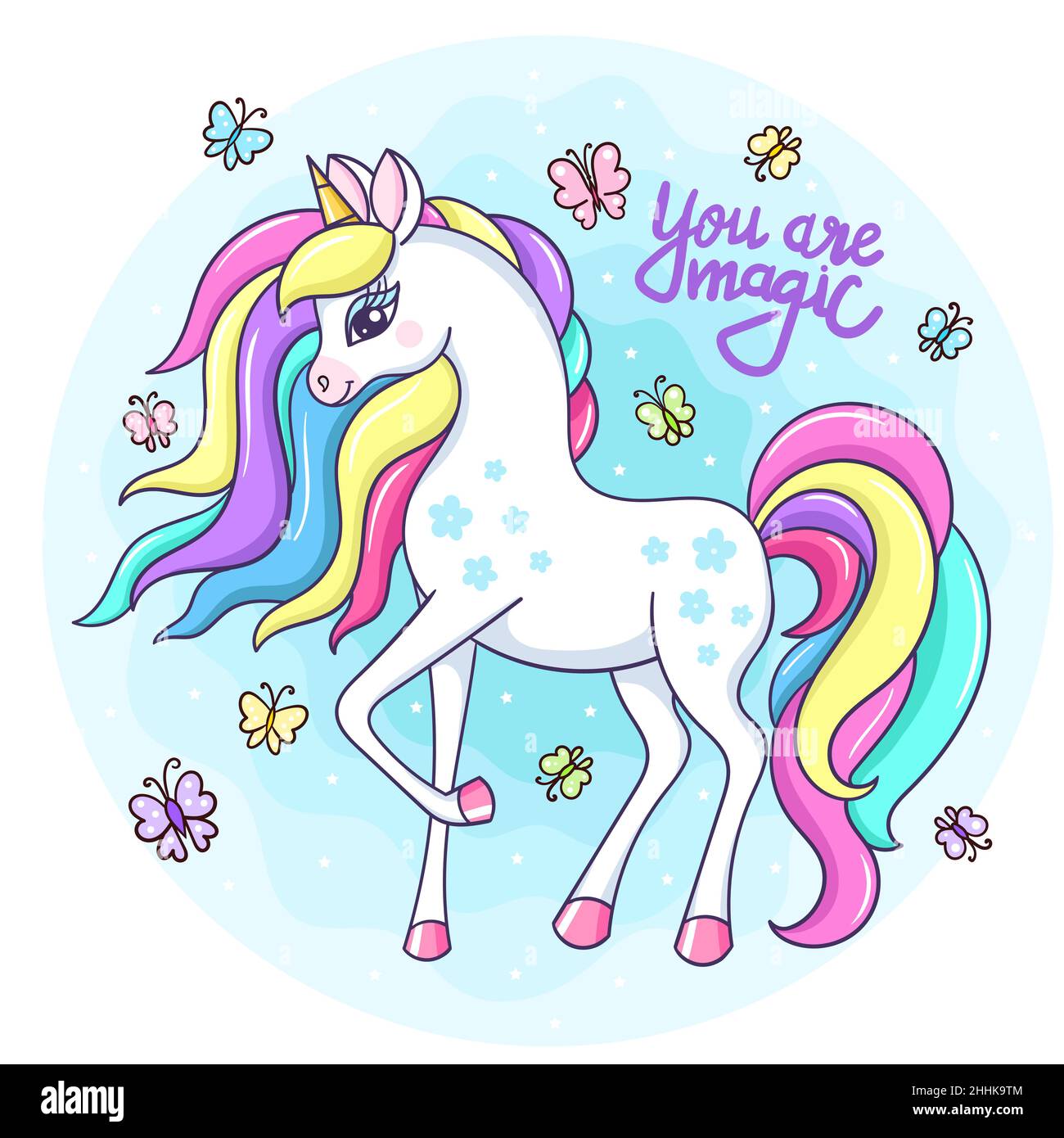 Rainbow Unicorn Cute