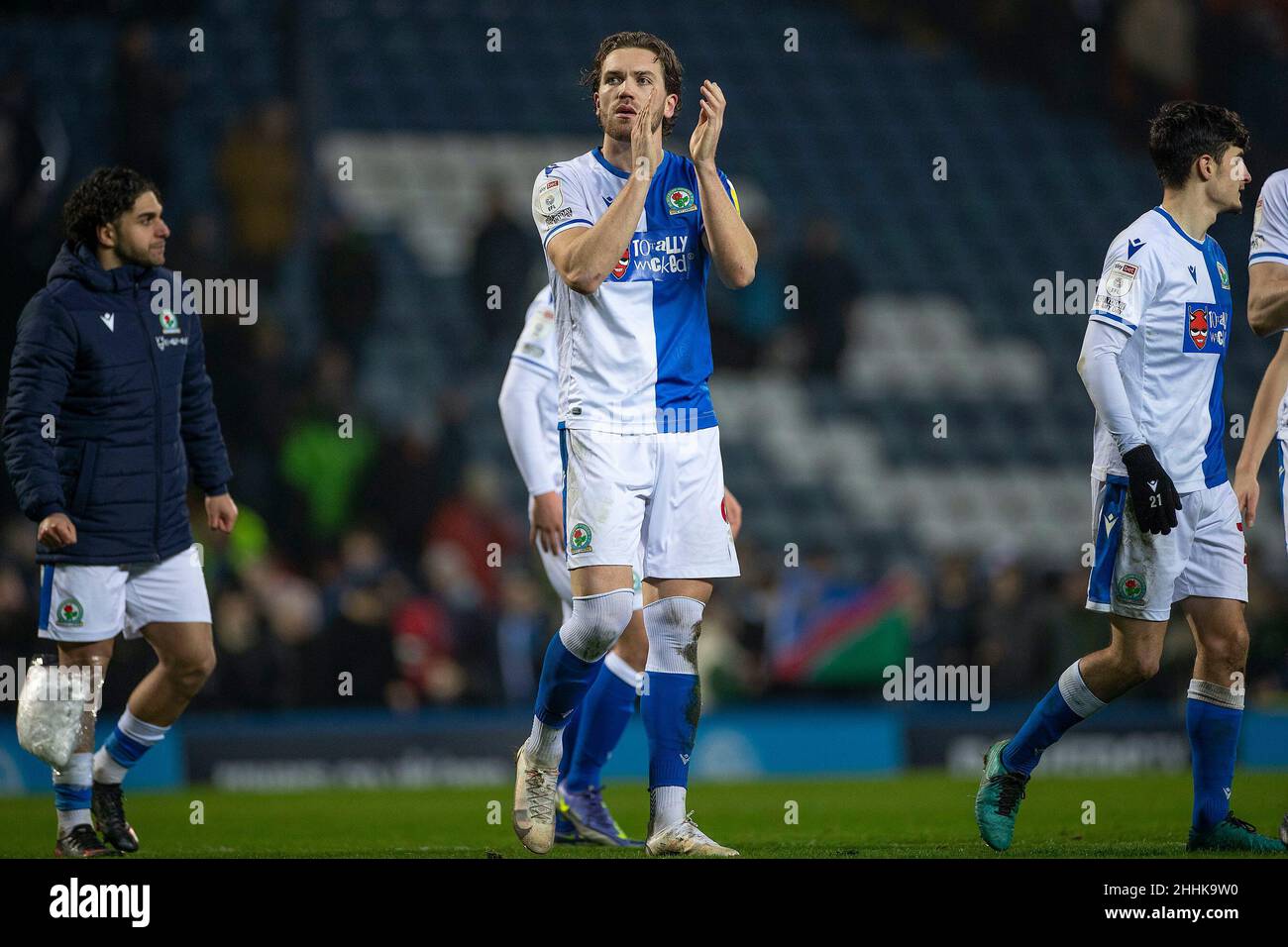 Sam Gallagher #9 of Blackburn Rovers thanks the suporters Stock Photo ...
