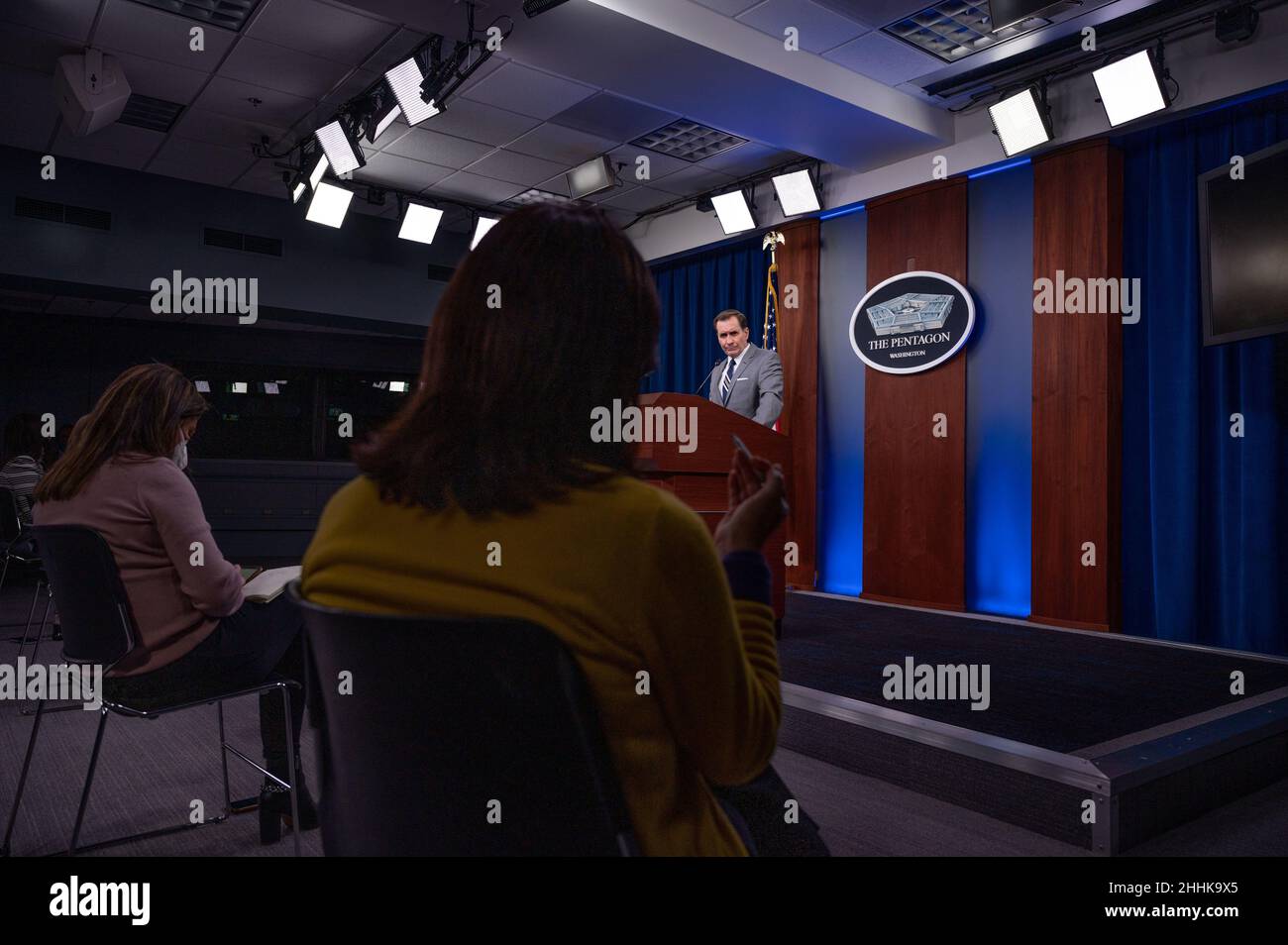 Pentagon Press Secretary John F. Kirby holds a press briefing, at the ...