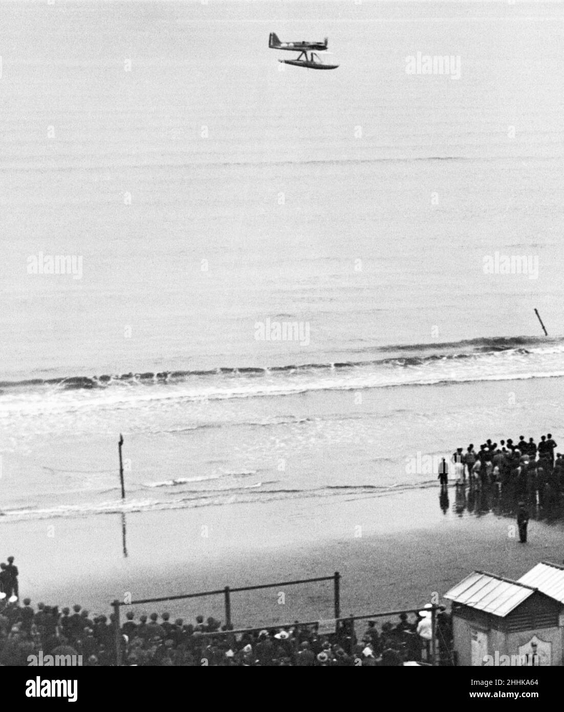 Schneider Cup 1927, Venice.Lieutenant Sidney Webster, winner of the ...