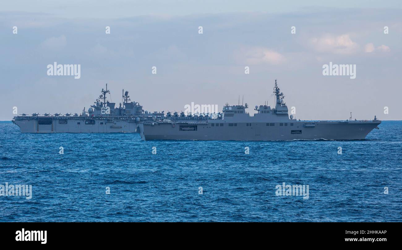 PHILIPPINE SEA (Jan. 22, 2022) America-class amphibious assault ship ...