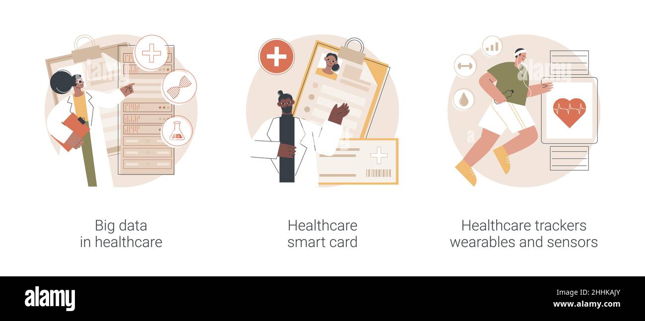 Electronic health records abstract concept vector illustrations Stock ...