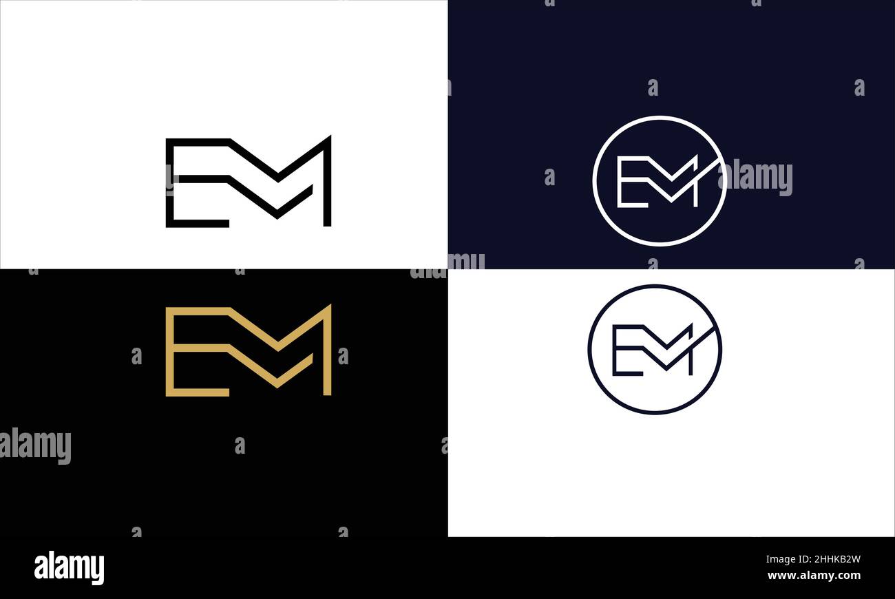 EM, ME Abstract Letters Logo Monogram Stock Vector Image & Art - Alamy