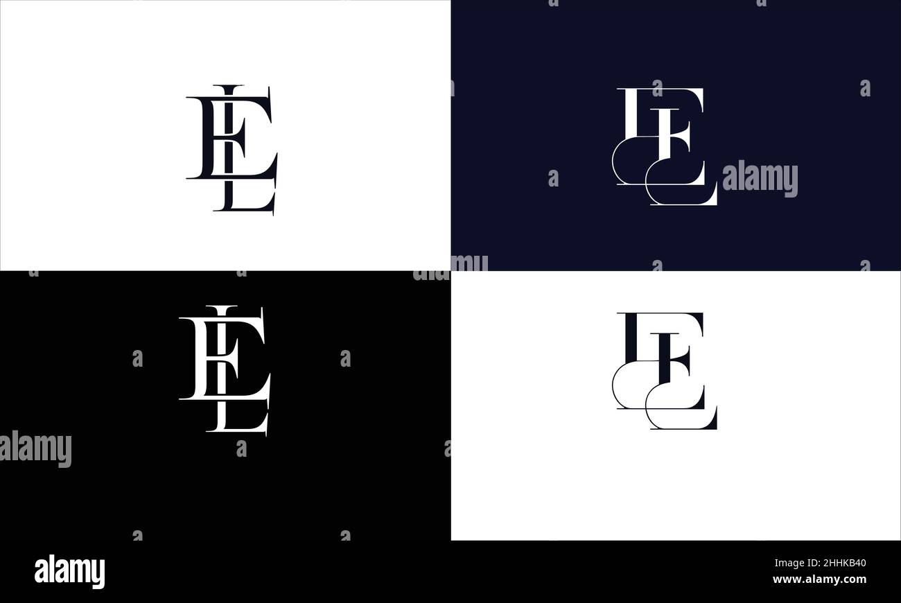 EL, LE Abstract Letters Logo MONOGRAM Stock Vector Image & Art - Alamy