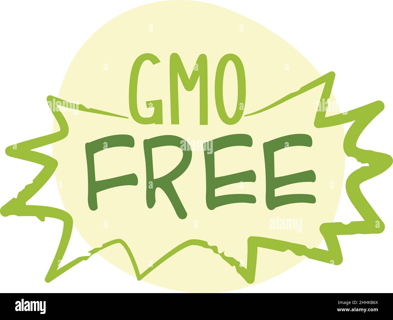 GMO Free sticker, vector illustration for graphic and web design Stock ...