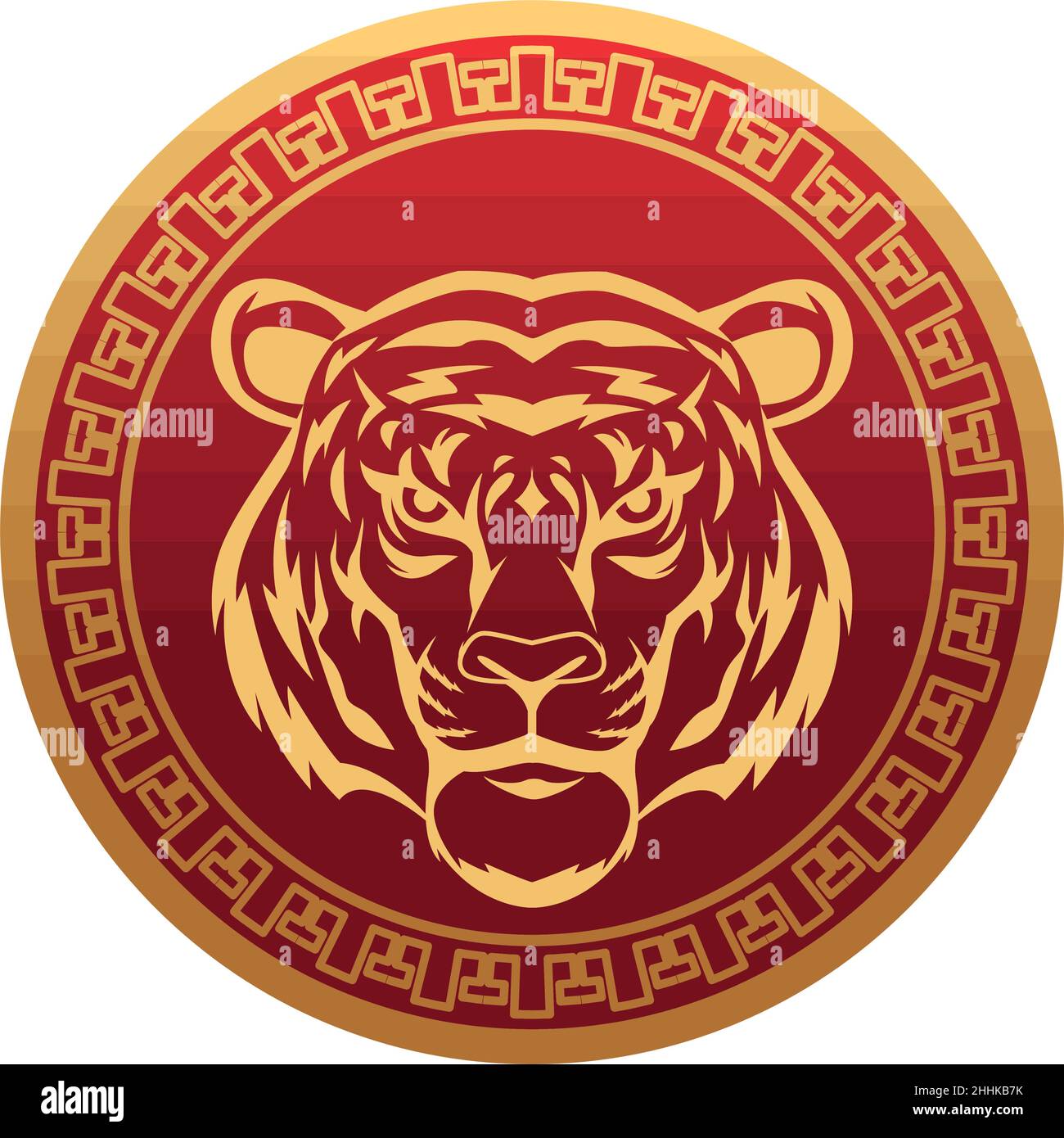 golden chinese tiger Stock Vector Image & Art - Alamy