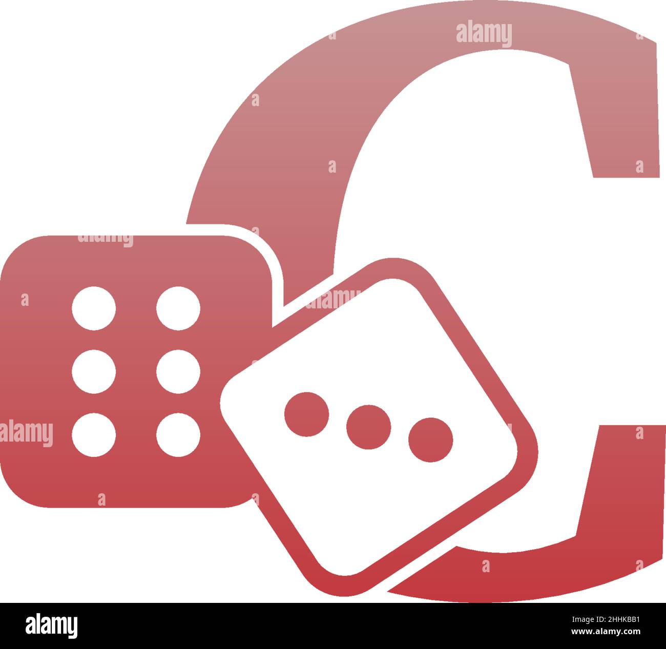 Letter C with dice two icon logo template vector Stock Vector Image ...