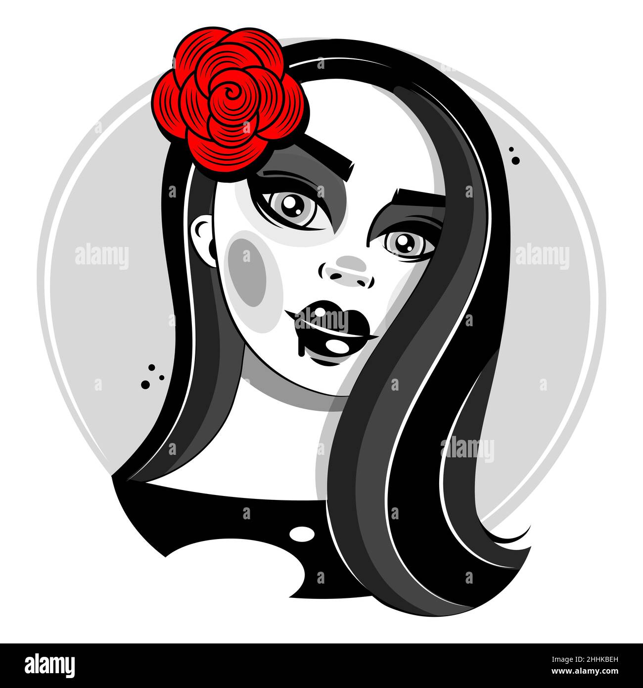 Mexican woman calavera up Stock Vector Images - Alamy
