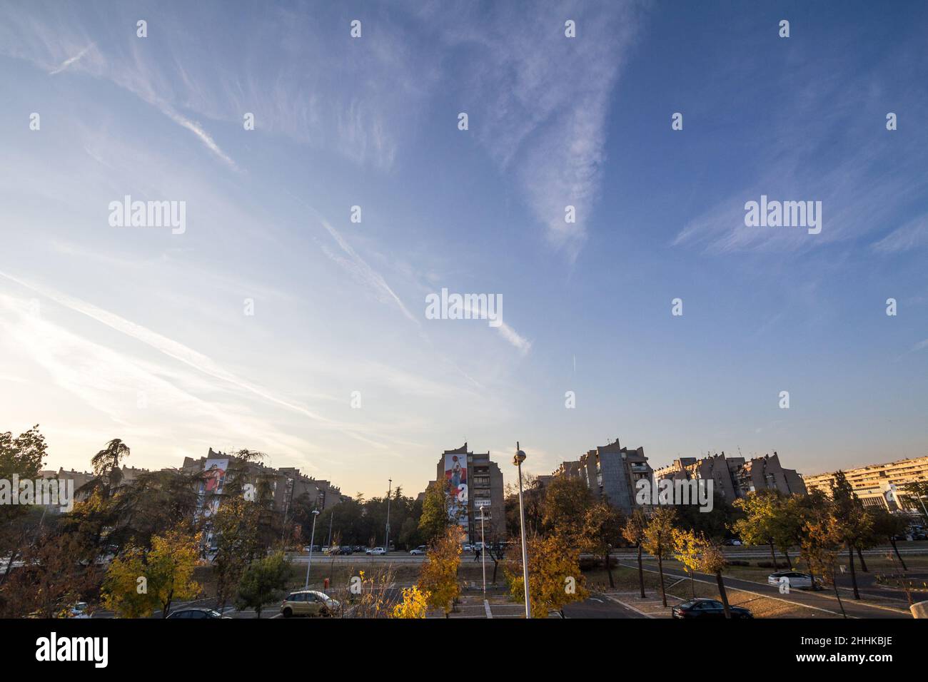 Picture of socialist buildings of Novi Beograd in Blok 22 in Belgrade ...