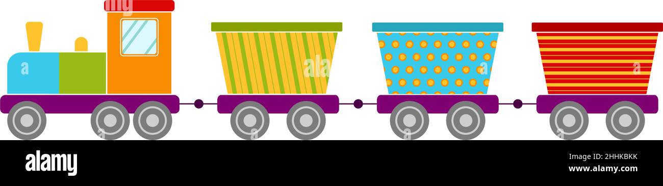 Long Cartoon Train