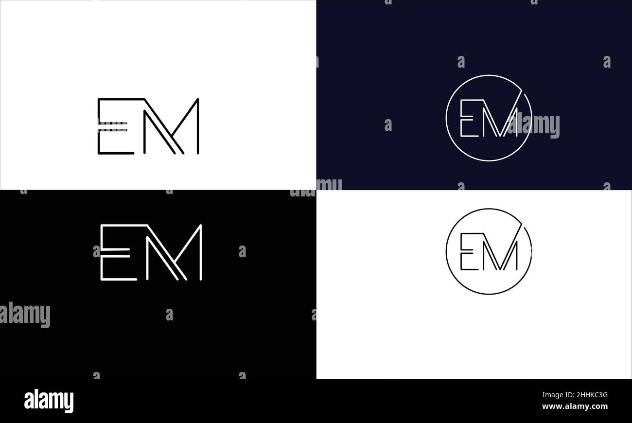 EM, ME Abstract Letters Logo Monogram Stock Vector Image & Art - Alamy