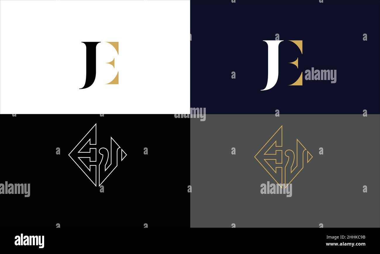 EJ, JE Abstract Letters Logo monogram Stock Vector Image & Art - Alamy