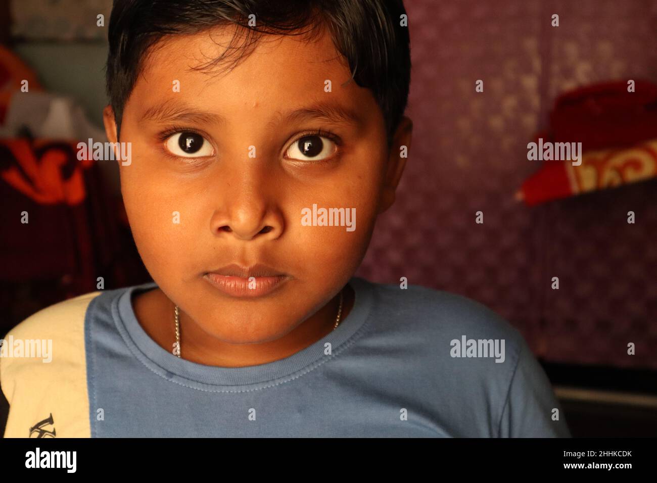 Expression of angry face by the kid Stock Photo - Alamy