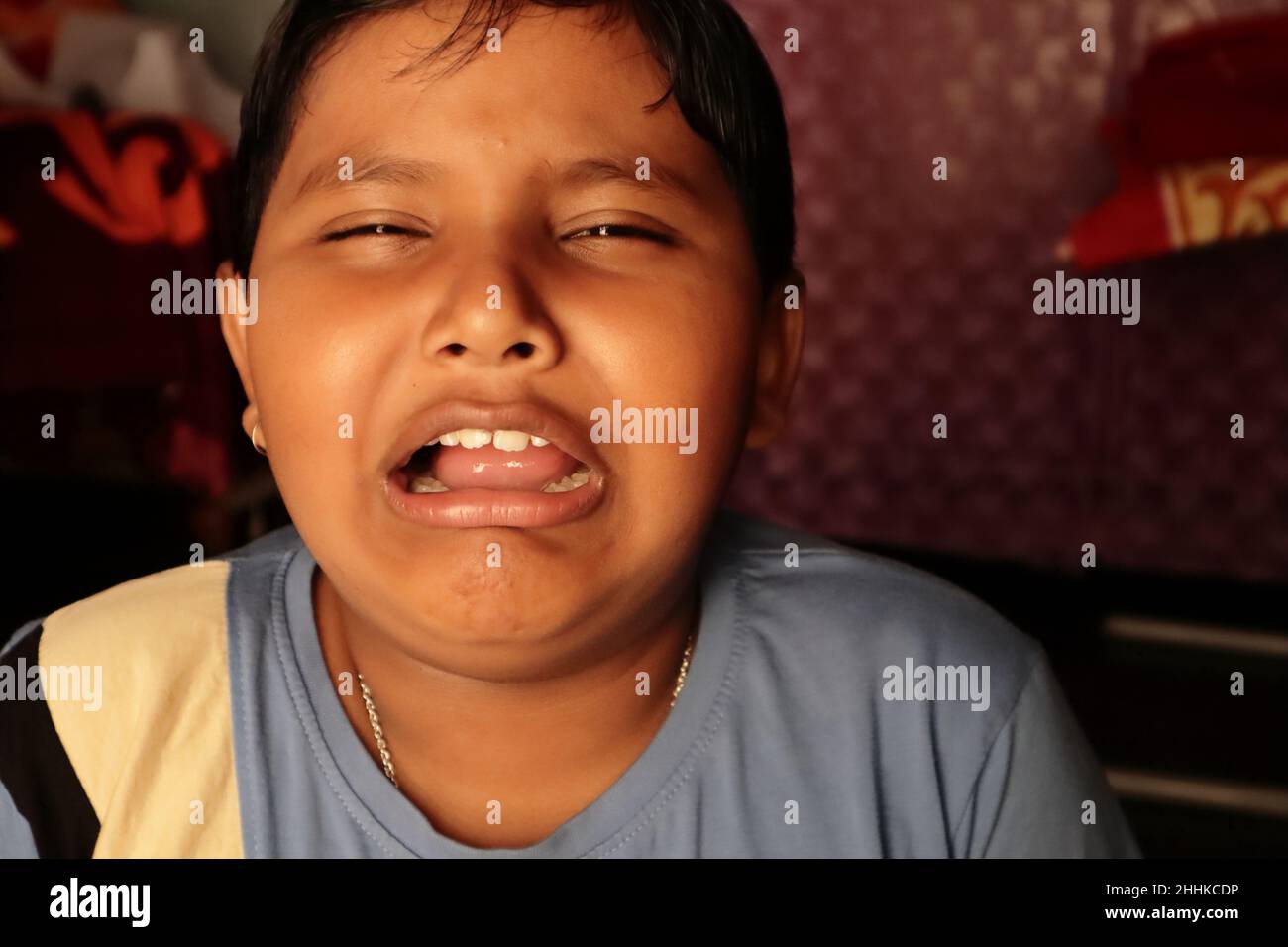 Expression of sad and crying face by the kid Stock Photo - Alamy