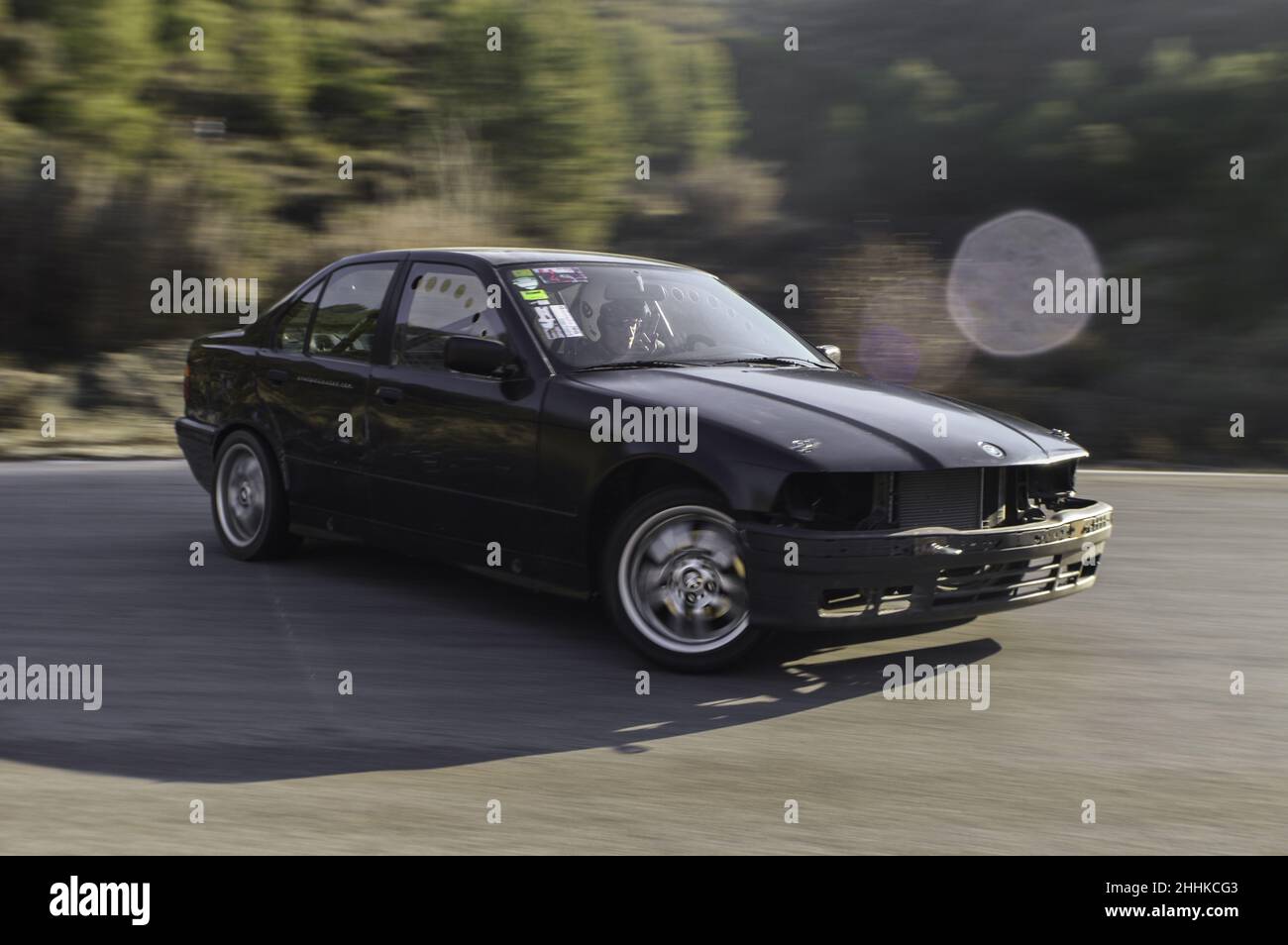 Modified and tuned BMW E34 for drifting on the track Stock Photo - Alamy