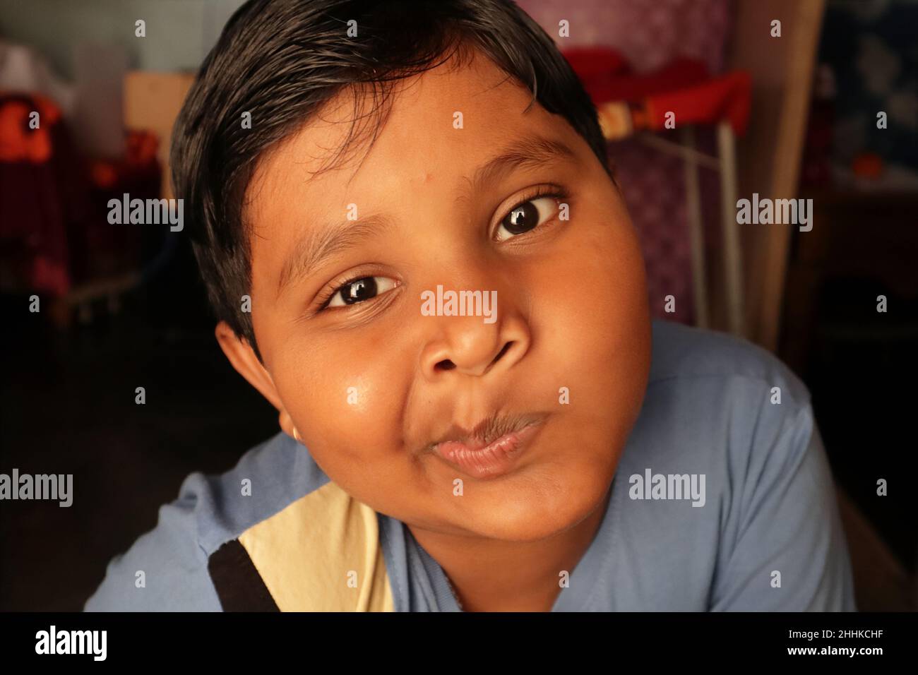 Expression of Disgust of a kid Stock Photo - Alamy