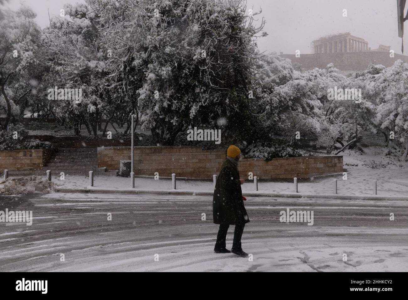 Athens, Attiki, Greece. 24th Jan, 2022. Parthenon of Athens, during the ...