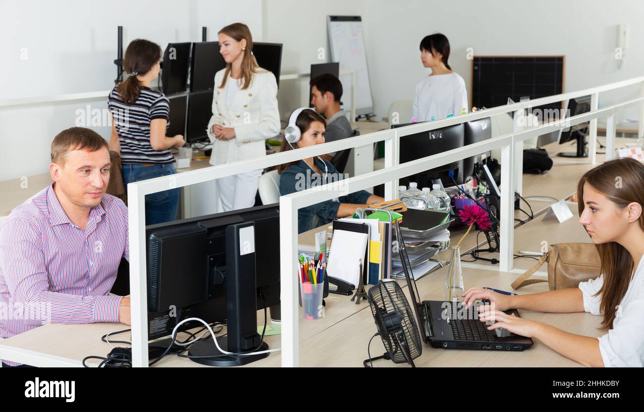 Working process in modern office Stock Photo - Alamy
