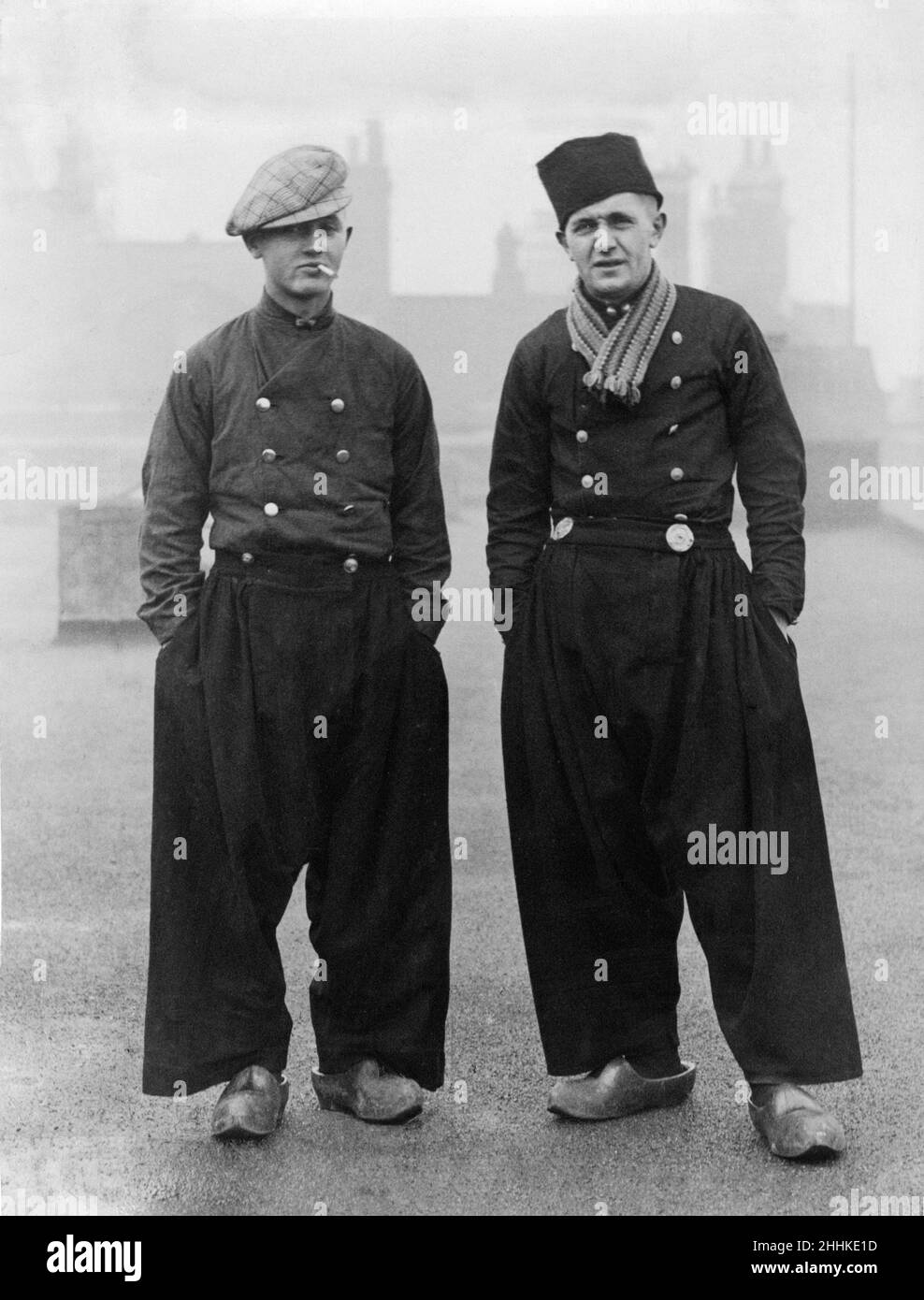 Two men pose for photograph in Birmingham, Tuesday 3rd December 1935 ...