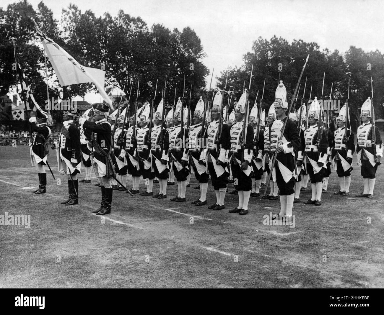 Deal Pageant and Tattoo, marines of 1761. 31st July 1935 Stock Photo ...