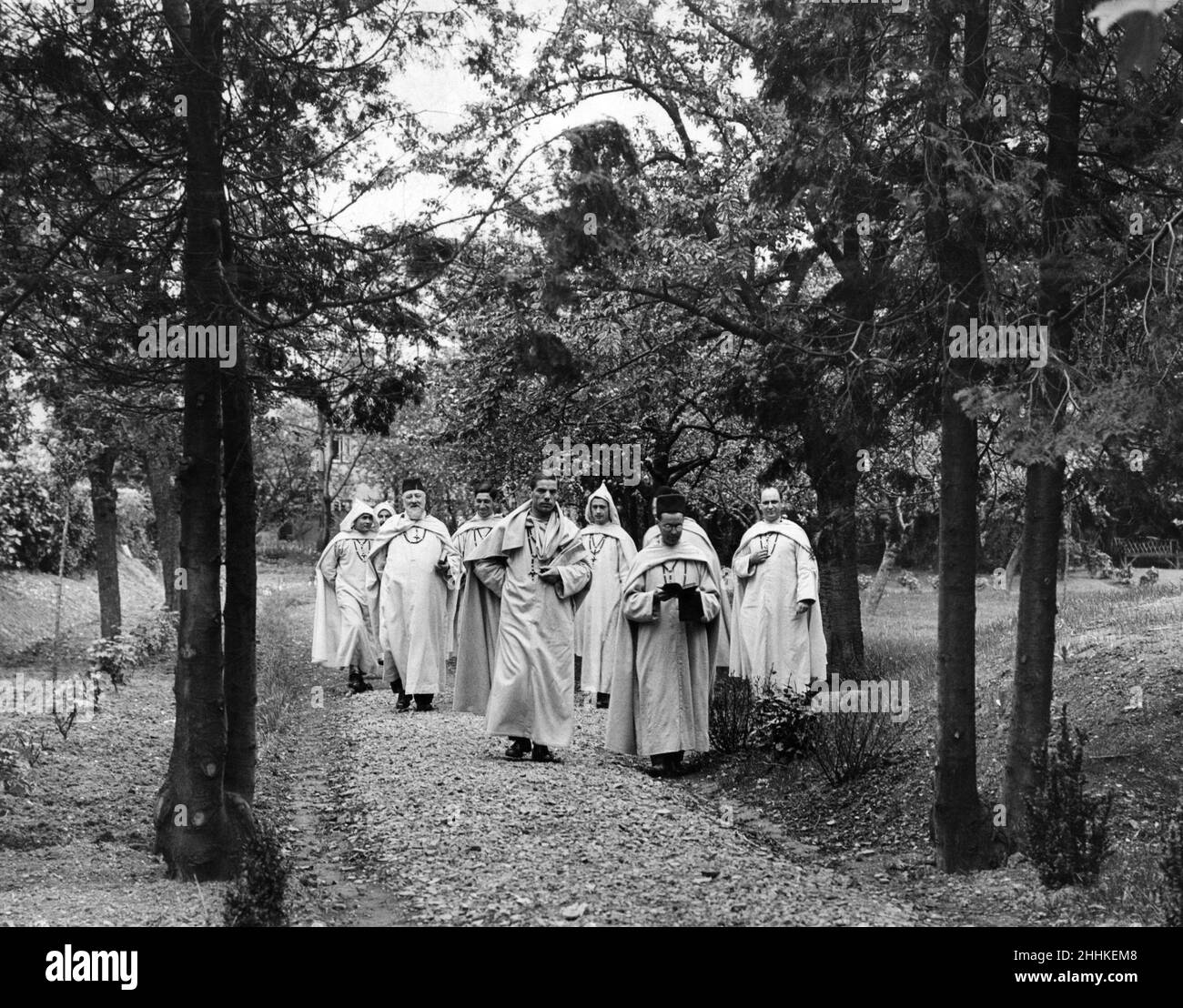 Priest's in Arabian dress. New monastery of the White Fathers at Heston ...