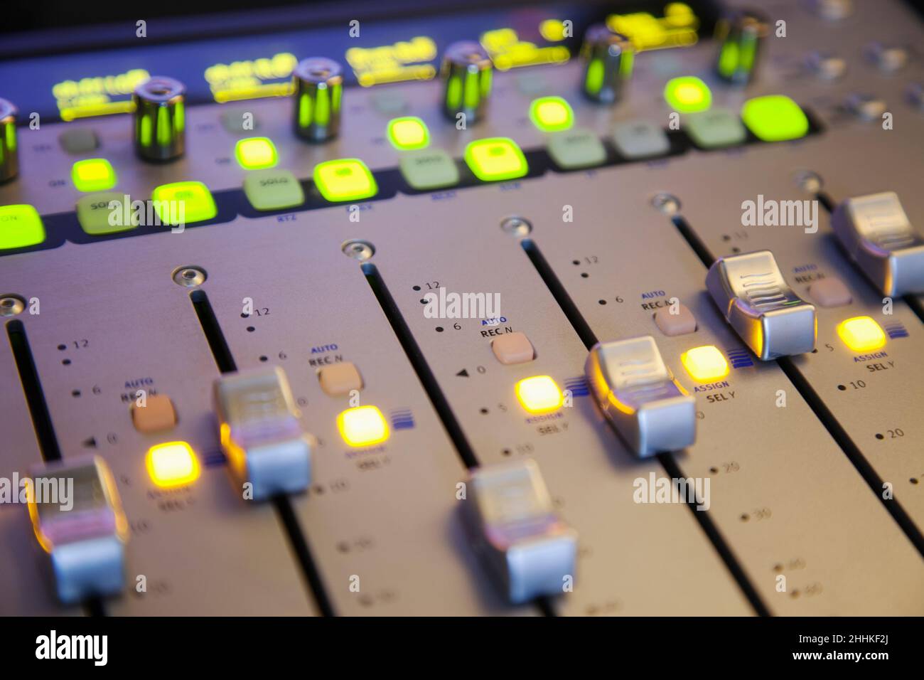 Mixing console in recording studio Stock Photo - Alamy